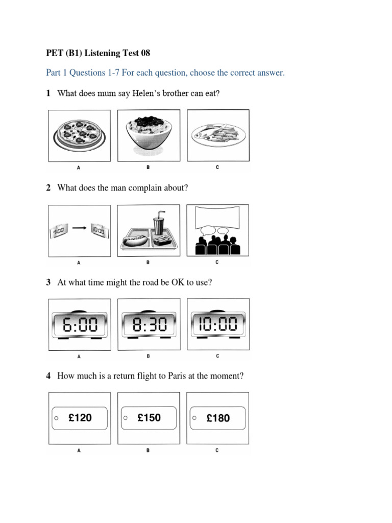 Pet Test 8! | PDF