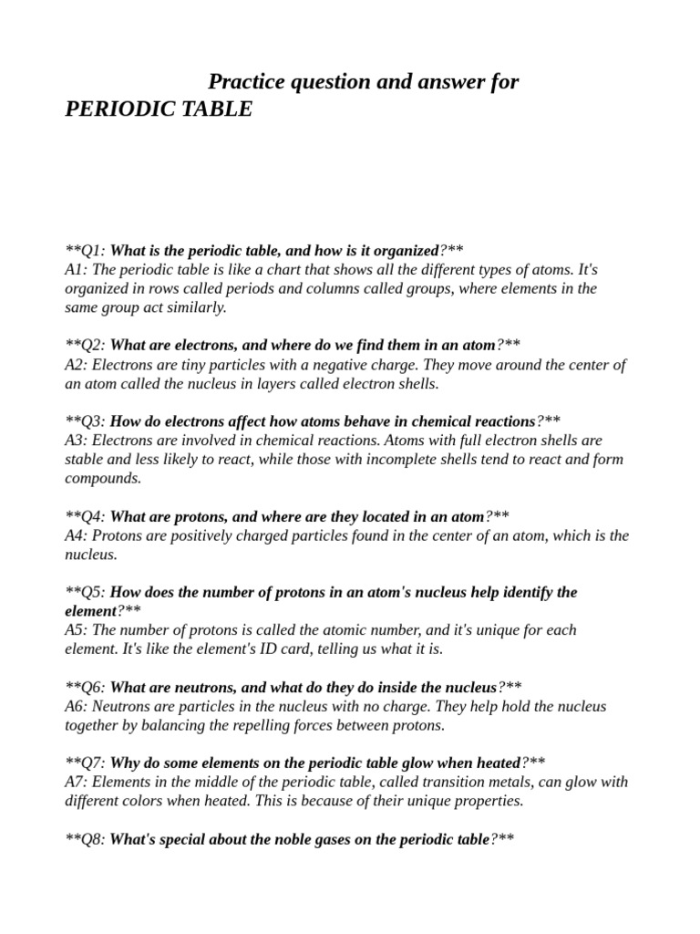 Periodic Table | PDF