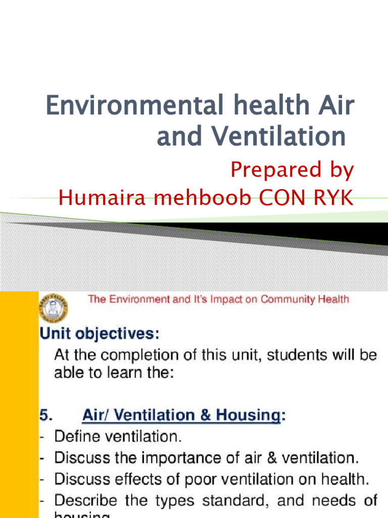 Environmental Health Air and Ventilation | PDF