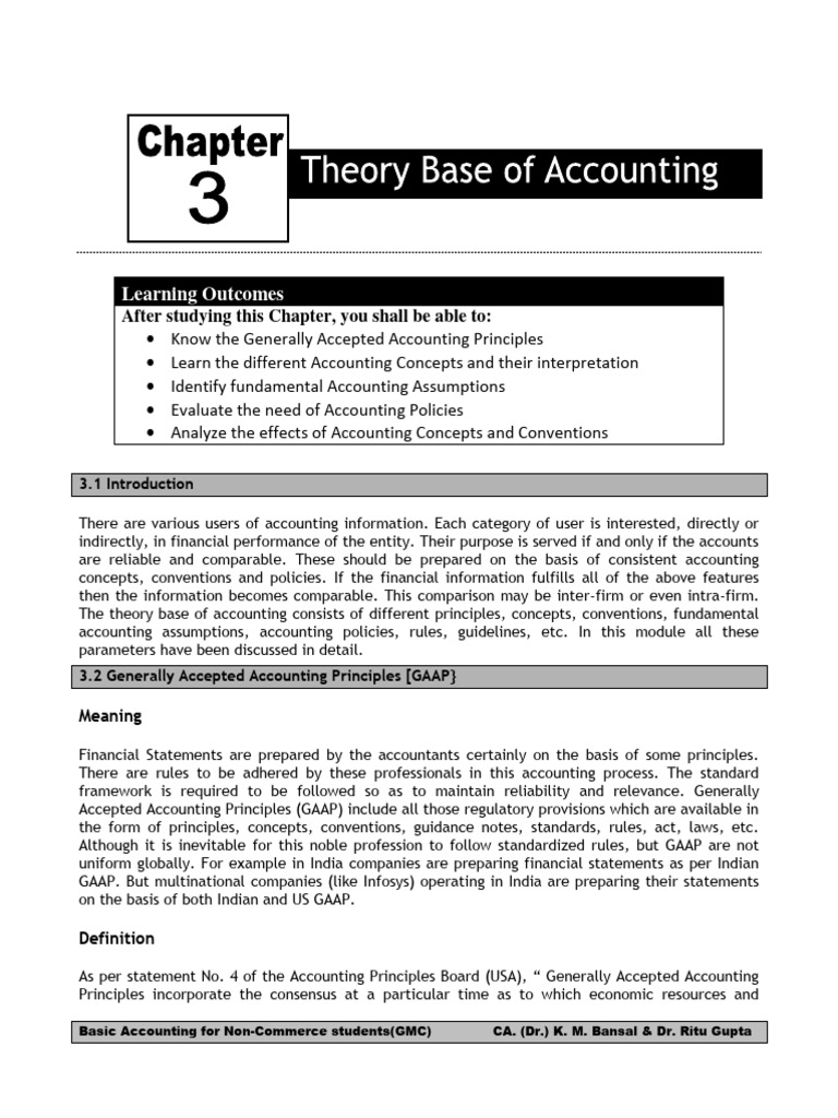 MBA Chp-3 - Theory Base of Accounting | PDF | Finance & Money Management