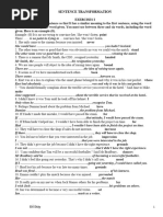 50 Key Word Transformation Exercises | PDF