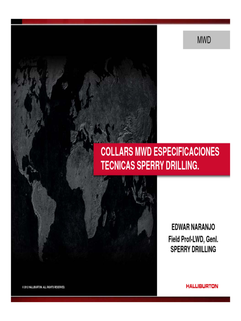 MWD Collars Sperry by Jobany Naranjo 2012 | PDF | Aleación | Ingeniería ...