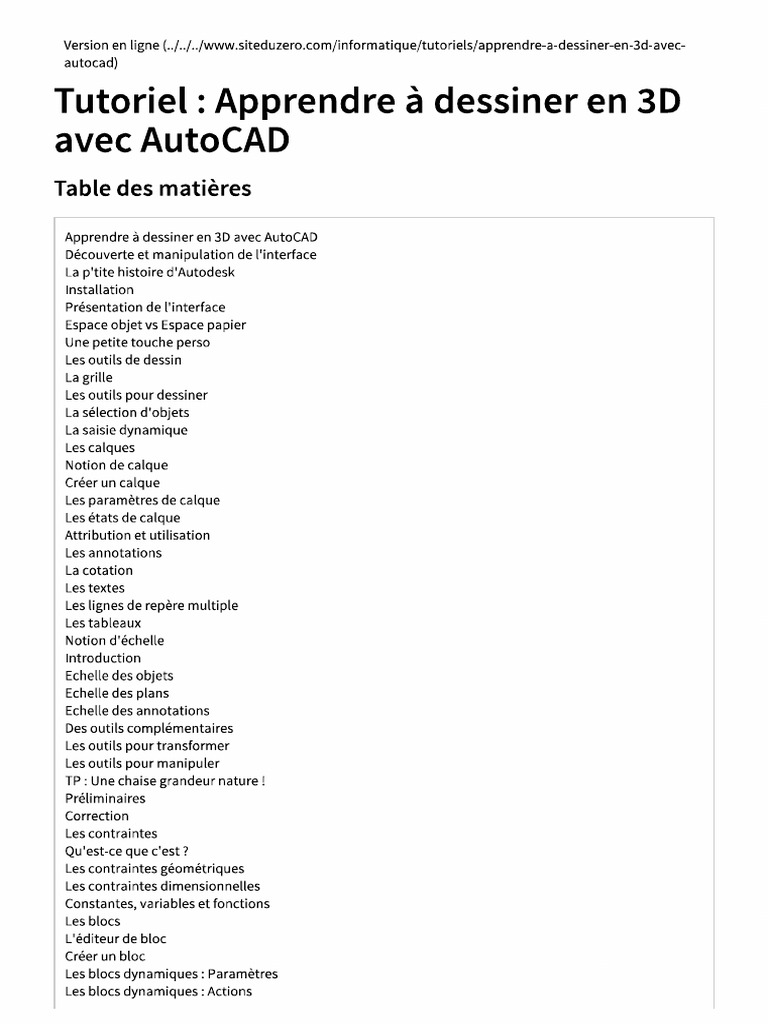 Apprendre À Dessiner en 3D Avec AutoCAD | PDF