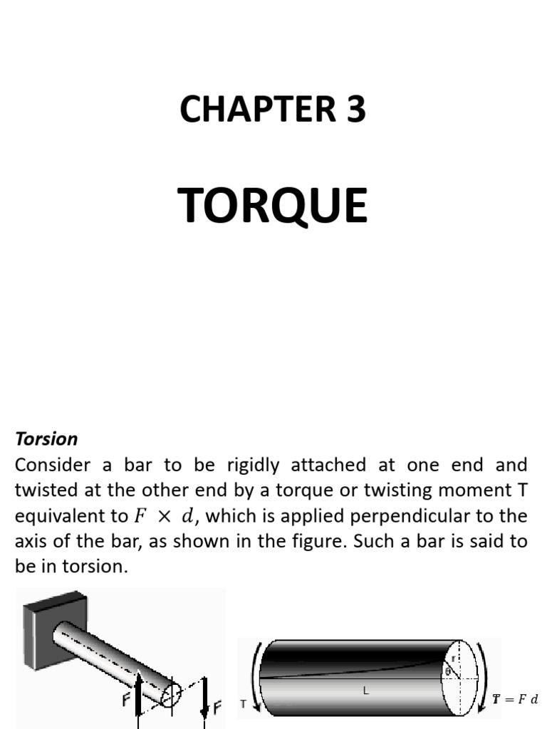CHAPTER 3 Torque | PDF | Torque | Physics