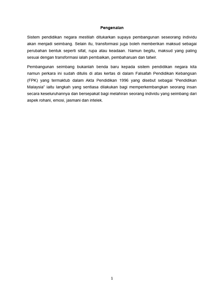 Tujuh Teras Utama KPM | PDF