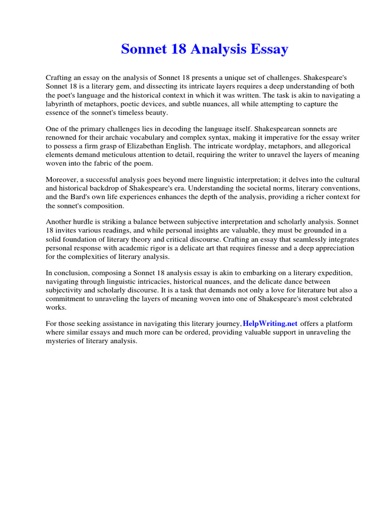 Sonnet 18 Analysis Essay | PDF | Karl Popper | Theory