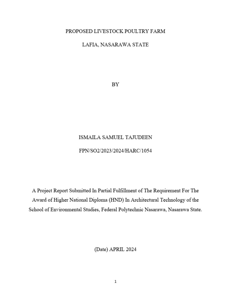 Final Semester Project HND LL | PDF | Poultry Farming | Chicken