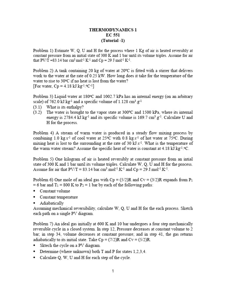 Thermo 1 | PDF | Heat | Water