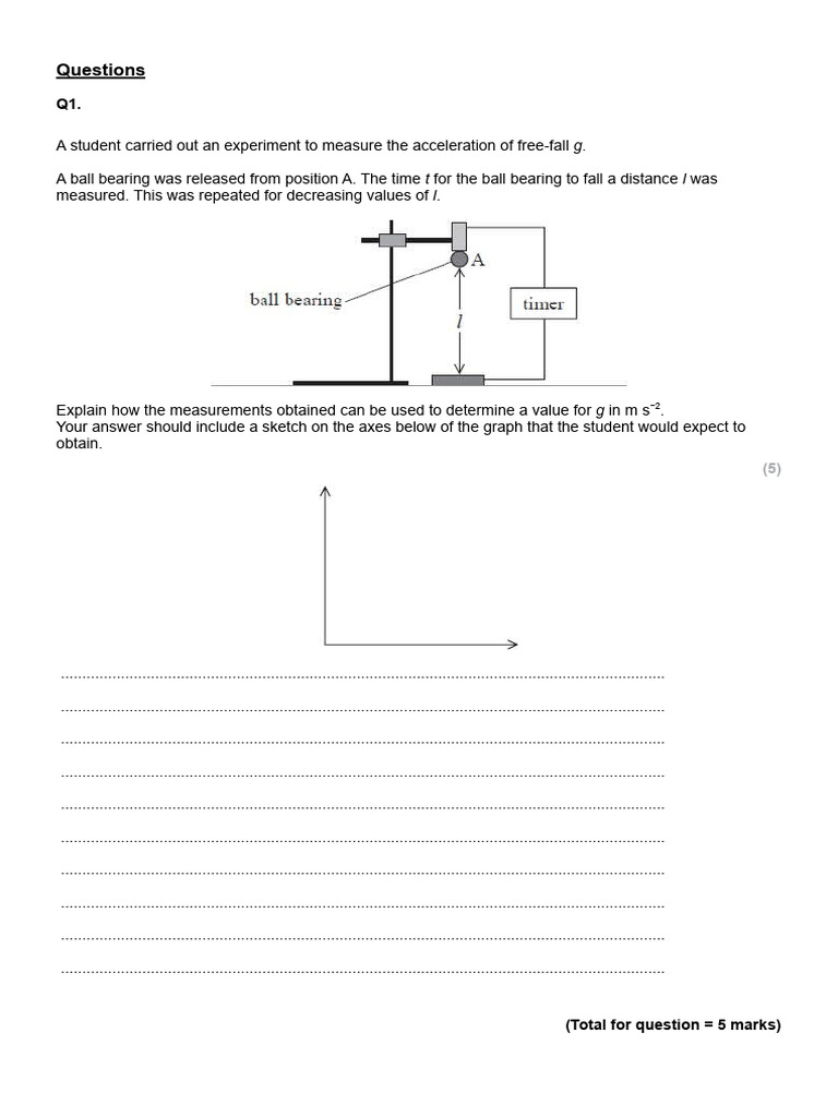 Physics Unit 1 ws2 Sep 2023 | PDF | Force | Weight