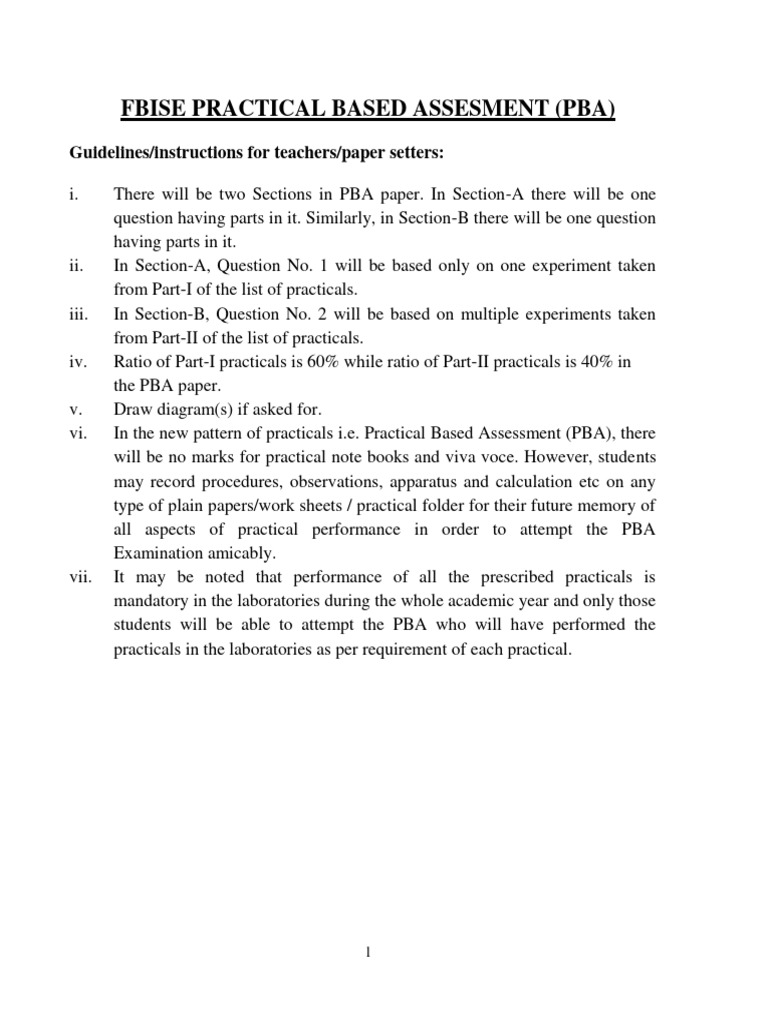PBA Physics HSSC-I Final | PDF