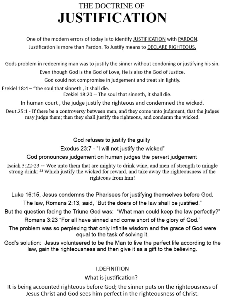 The Doctrine of Justification | Download Free PDF | Justification ...