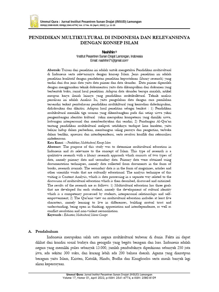 Pendidikan Multikultural | PDF