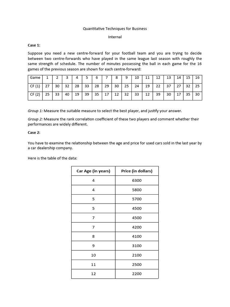 Quantitative Techniques For Business | PDF | Statistics | Applied ...