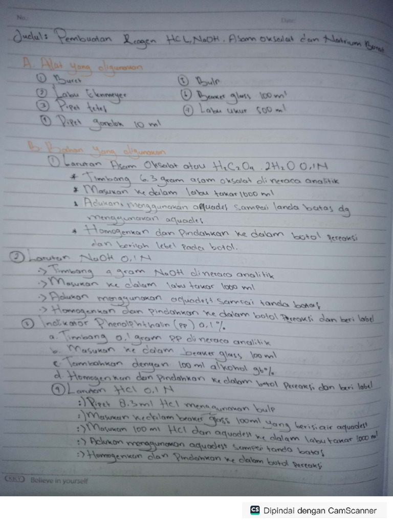 Contoh Laprak Reagen | PDF