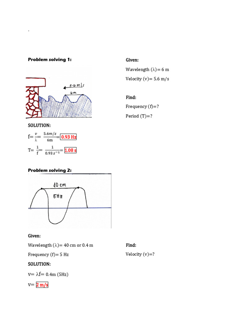 Physics Problem Solving Guide | PDF | Waves | Wavelength