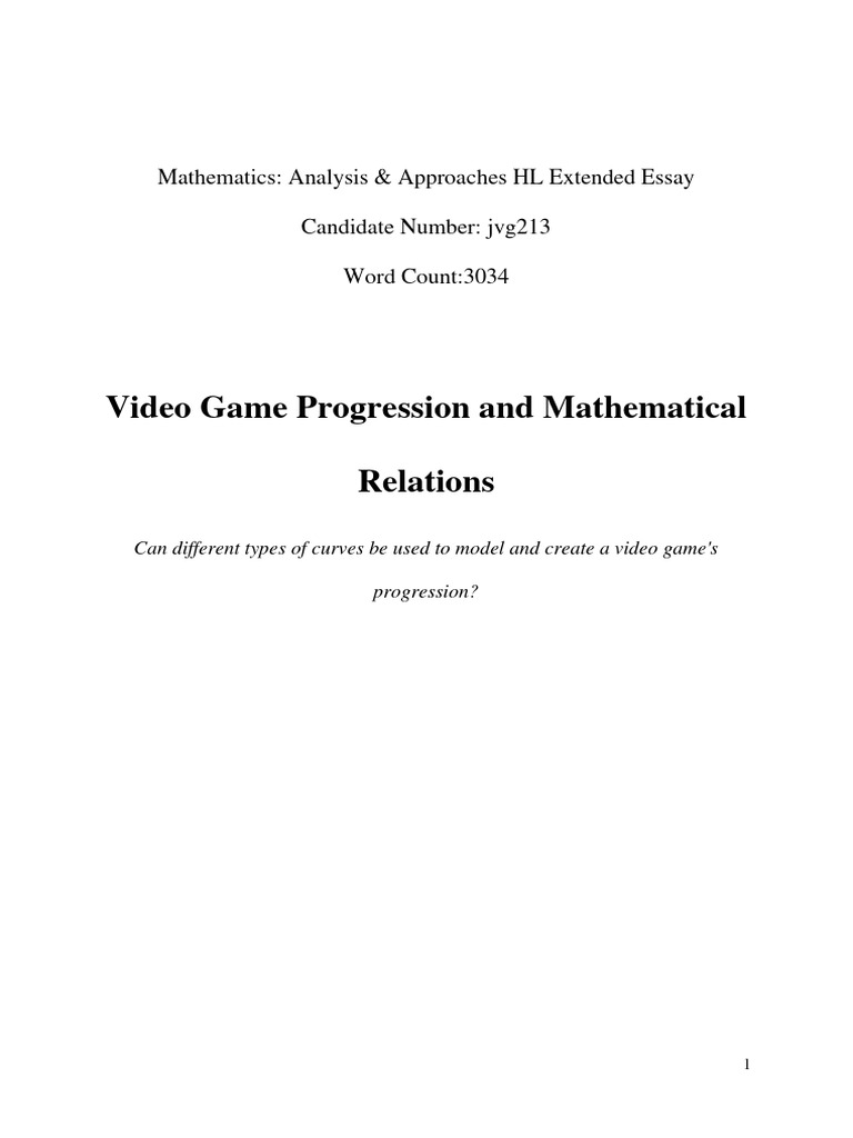 IB High Level Math A&A Extended Essay | Download Free PDF | Exponential ...