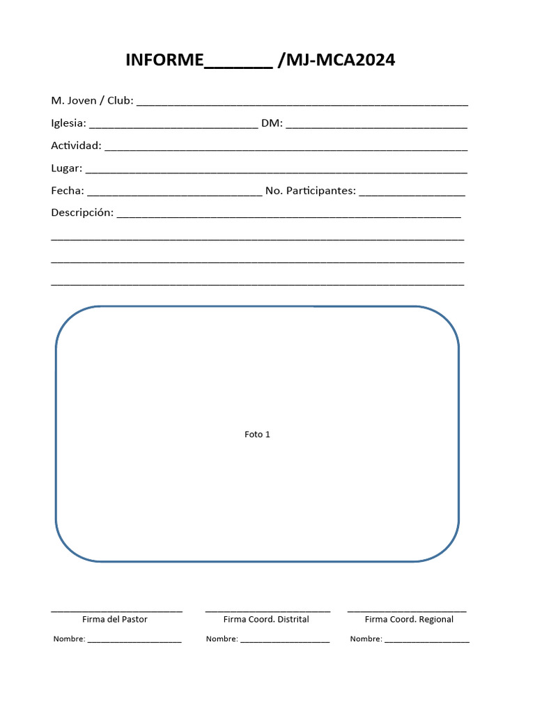 Modelo de Informe 2024 | PDF