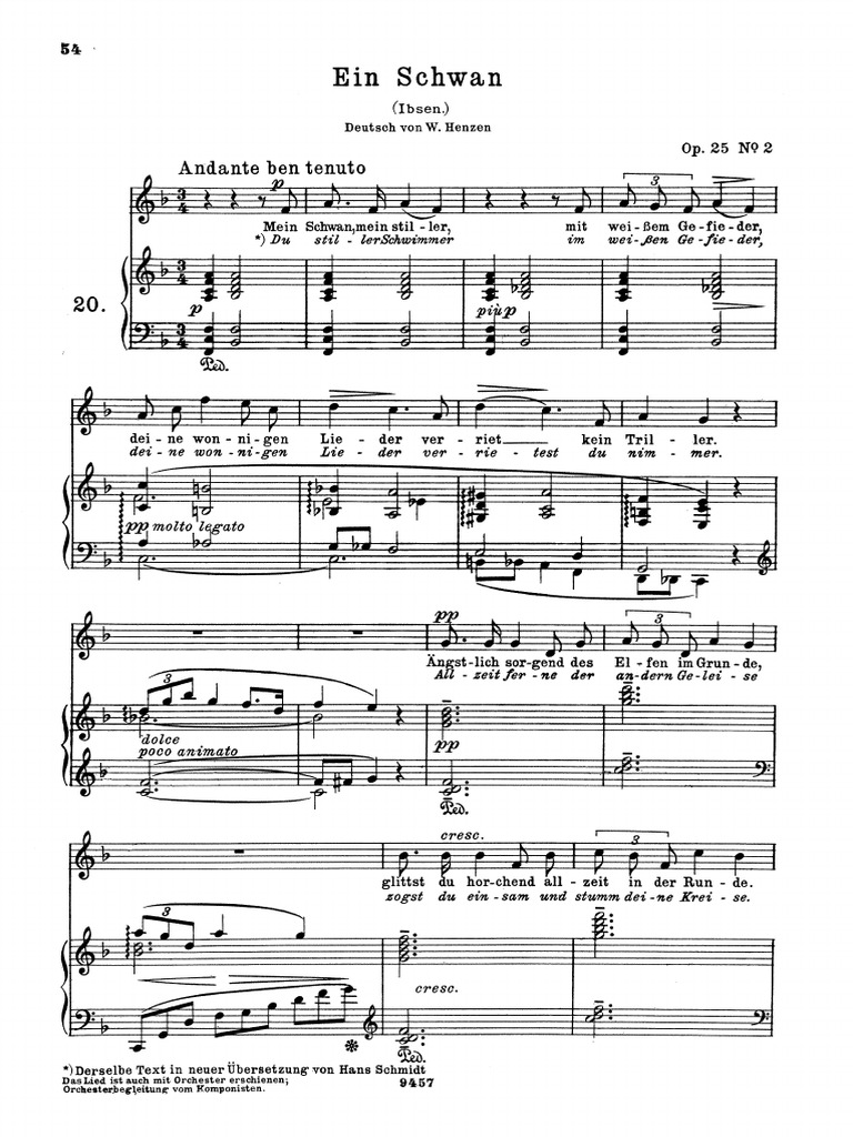 Grieg - Op.25 - Nr.2 - en - Svan Cu Pian | PDF