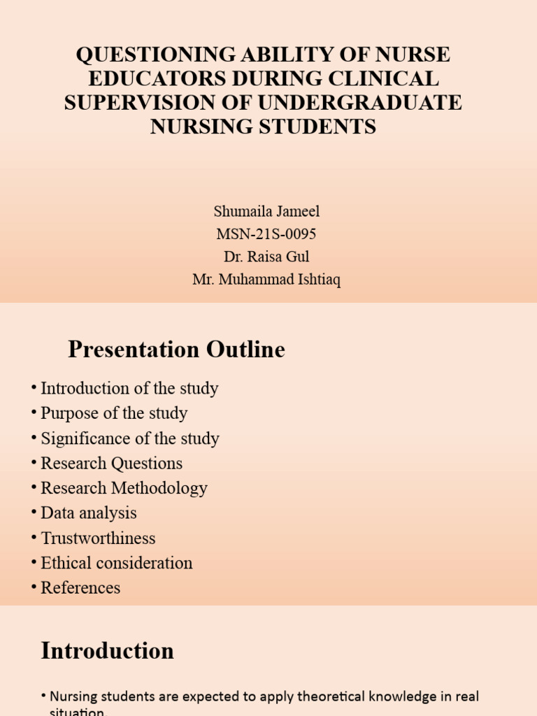 Pre IRB Presentation 2 | PDF | Nursing | Methodology
