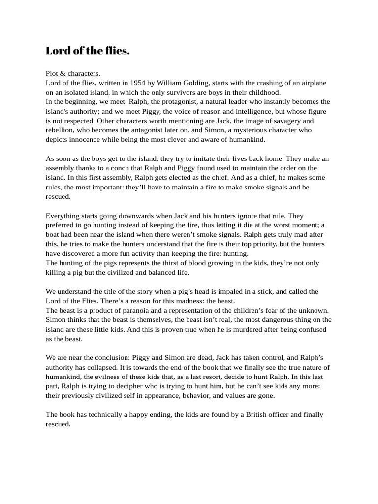 Lord of The Flies | PDF