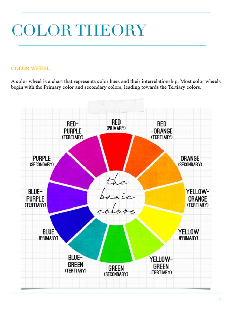 Color Theory | PDF | Color | Artistic Techniques
