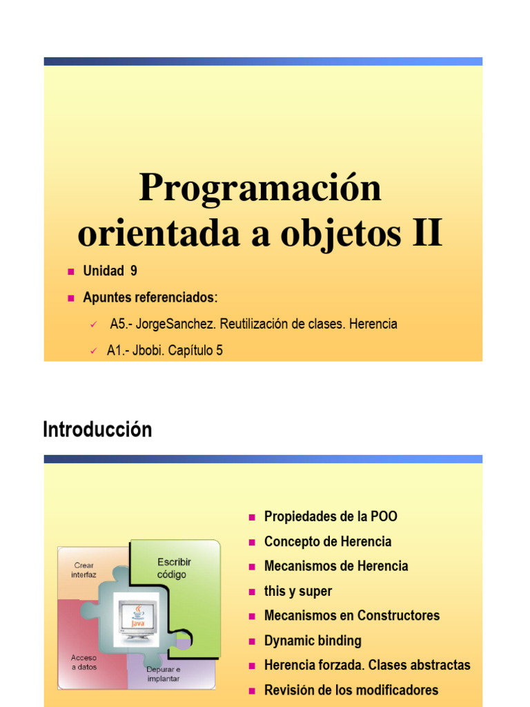 U09. - Programacion Orientada A Objetos II Ver3 | PDF | Herencia (Programación Orientada a ...