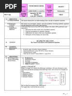 Grade 9 Math Lesson Plan: Radicals | PDF