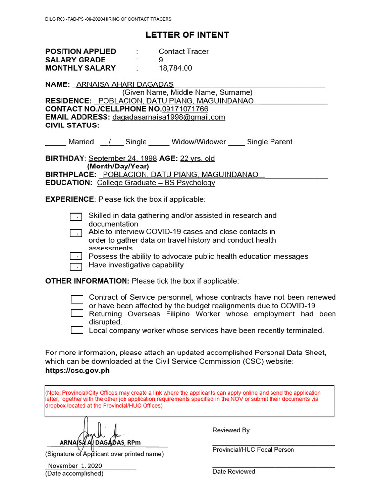 Letter of Intent LOI CT | PDF