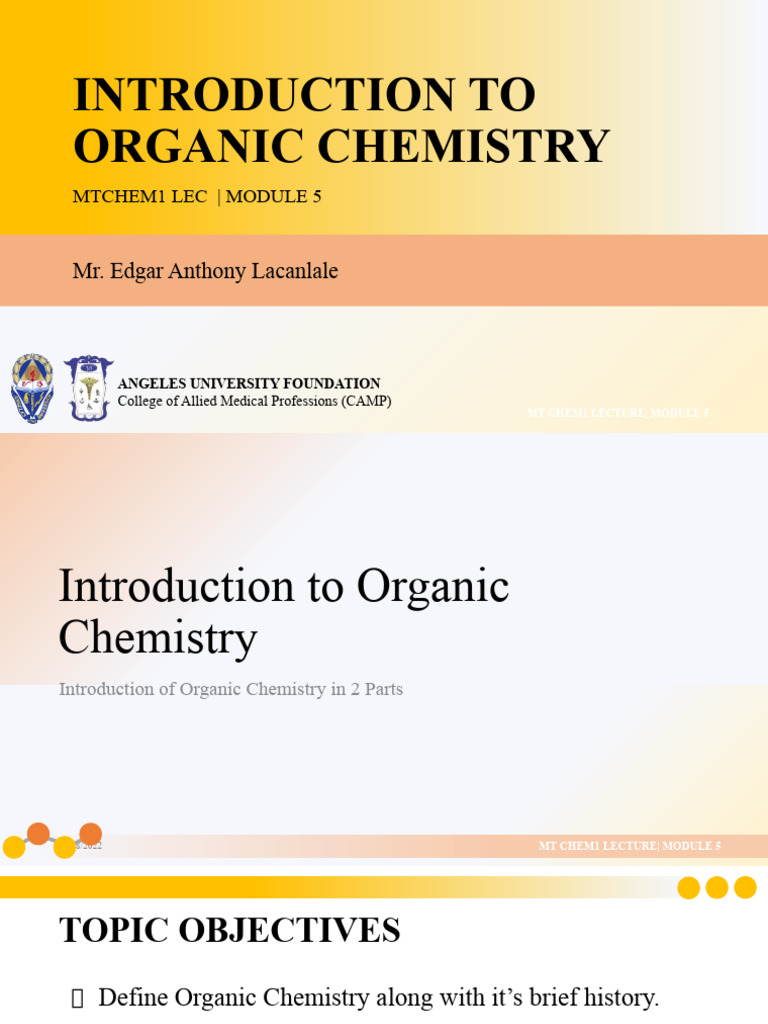 MODULE 5 Introduction To Organic Chemistry PART 1 | PDF | Organic ... MODULE 5 Introduction To Organic Chemistry PART 1 | PDF | Organic ...