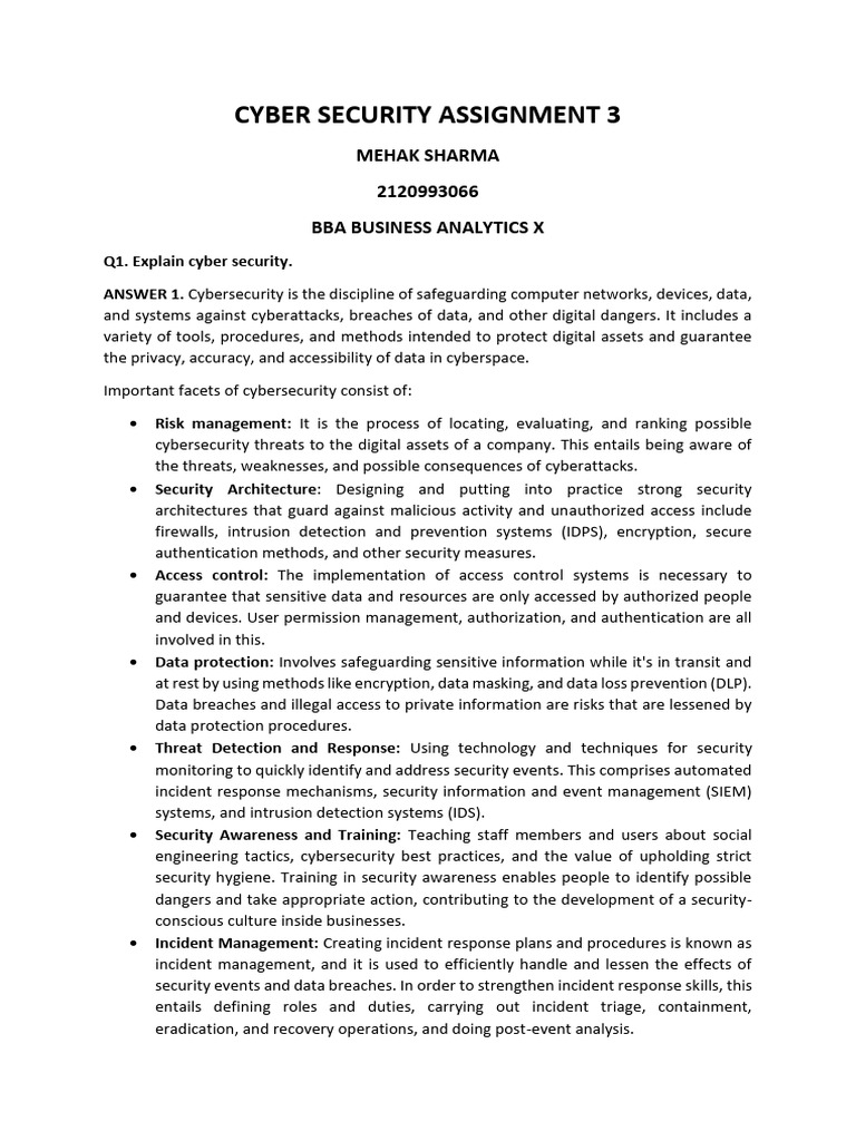 Cyber Security 3 - 3066 | PDF | Security | Computer Security