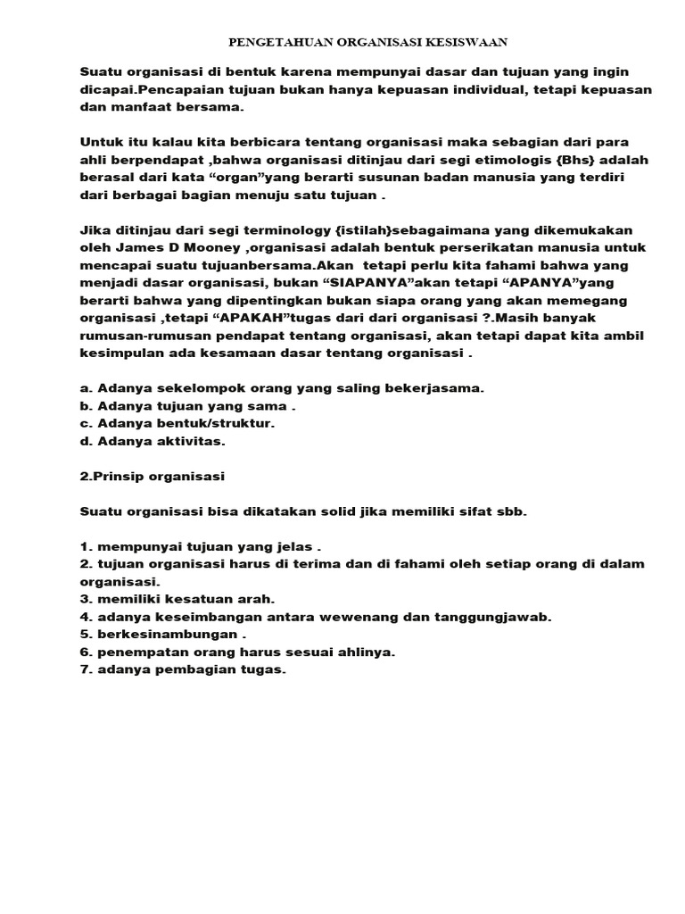 Struktur dan Peran OSIS di Sekolah | PDF