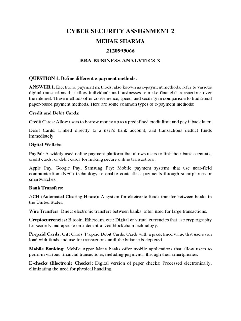Cyber Security Assignment 2 Pdf Cybercrime Digital Marketing