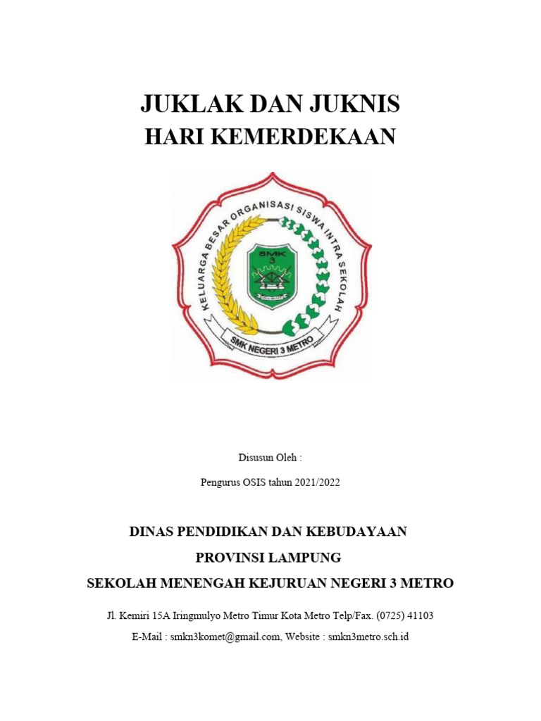 JUKLAK DAN JUKNIS 17 Mrdka-1 | PDF