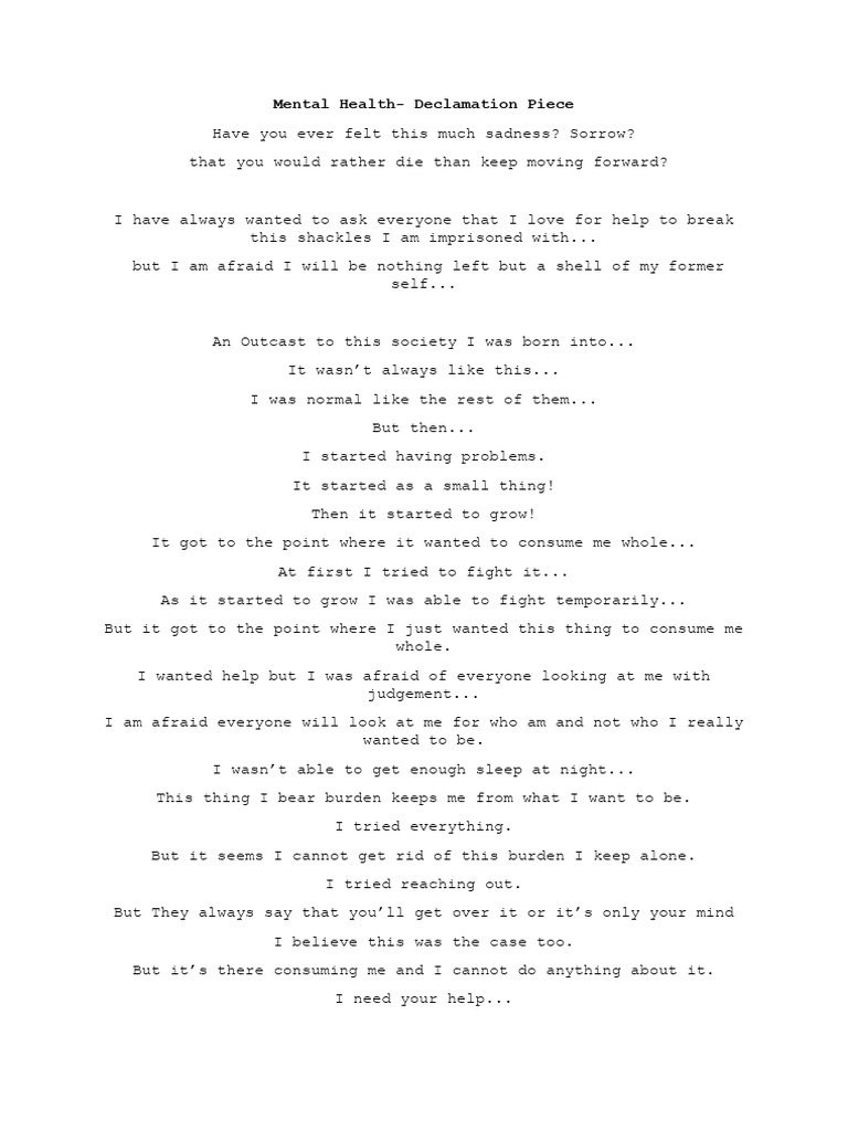 Declamation Speech | PDF