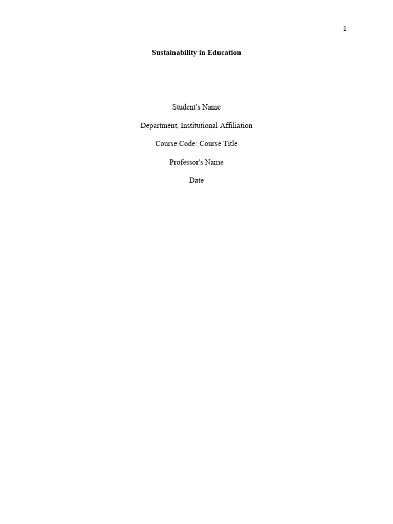 Sustainability Education For Future Generations Pdf Sustainability