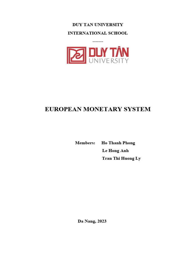 European Moneytary System - Lap | PDF | European Exchange Rate ...