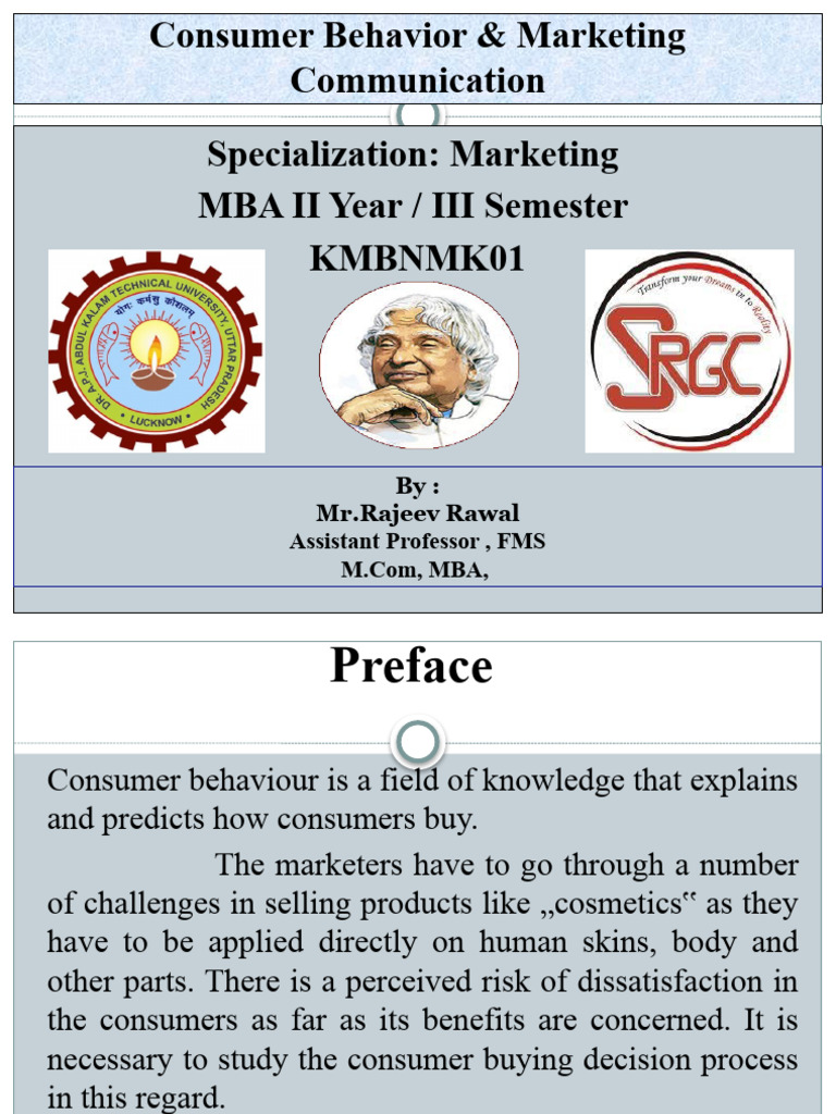 CB & MC Unit-I | PDF | Consumer Behaviour | Behavior