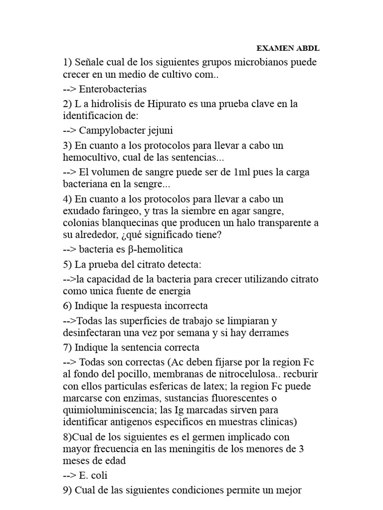 PREGUNTAS DE MICRO REPASO | PDF | Hepatitis | Estreptococo