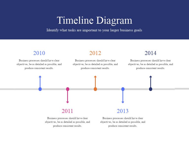 Navy Modern Timeline Diagram Graph | PDF