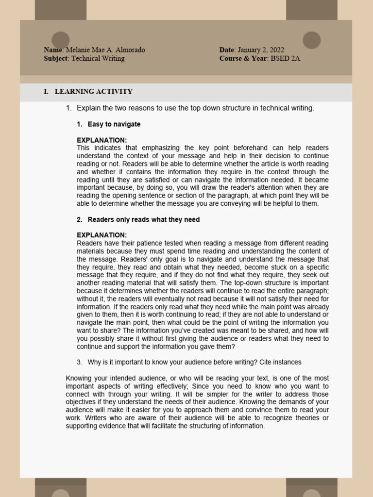 Module 5 - Activity | PDF | Human Communication | Cognitive Science