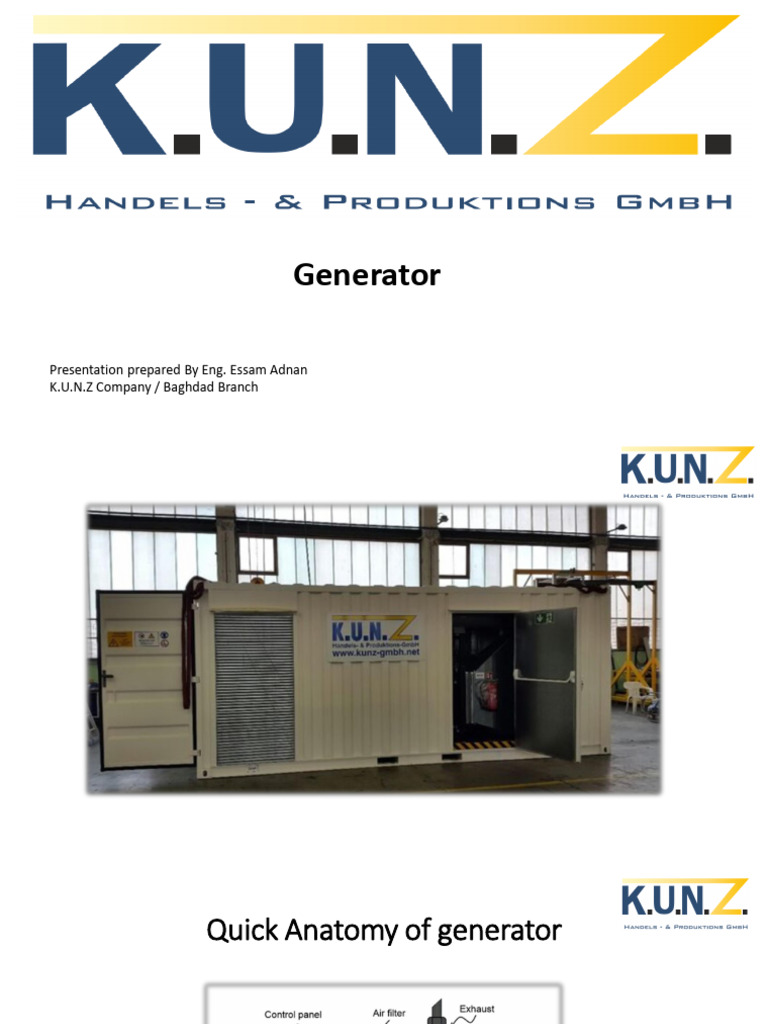 generater training | PDF | Diesel Engine | Electric Generator