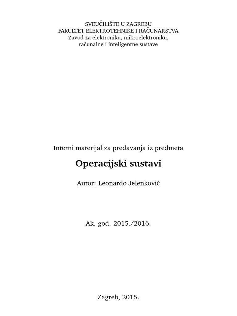OS Skripta 1 | PDF