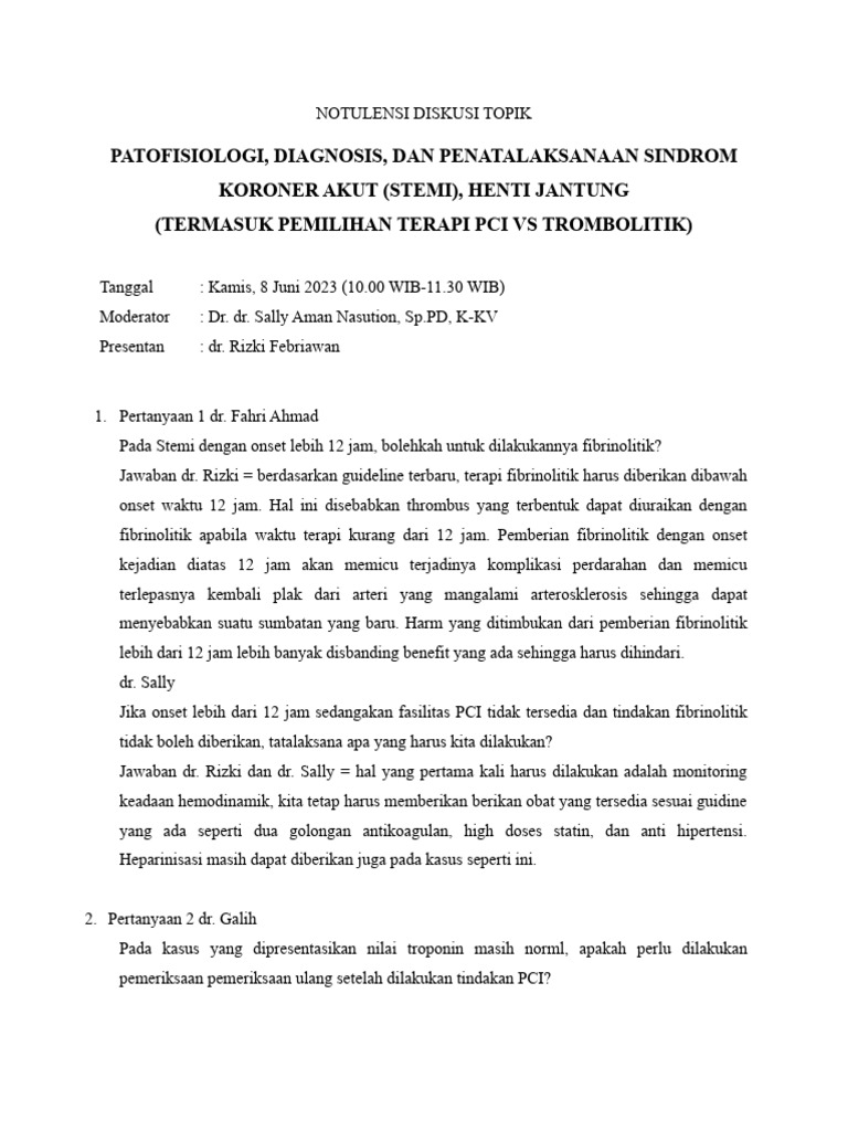 Notulensi DTK09 - Rizki Febriawan - Patofisiologi, Diagnosis, Dan ...