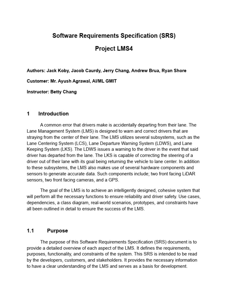 LMS4 SRS V2 | PDF | Technology & Engineering