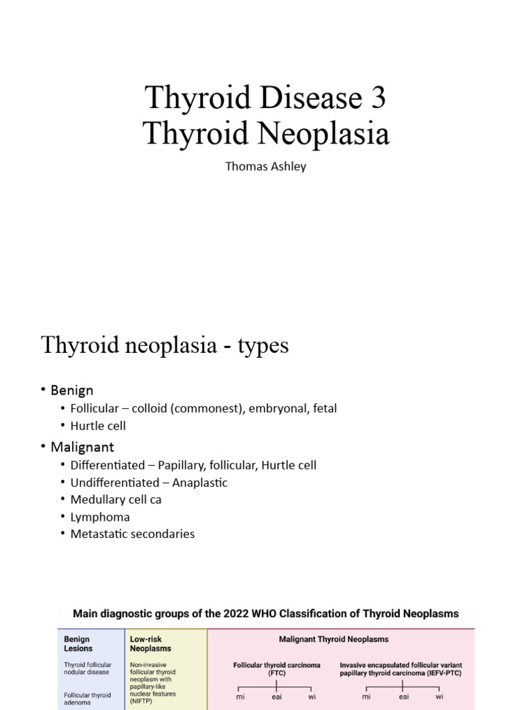 Thyroid Diseases 3 Neoplasm | PDF | Thyroid | Neoplasms