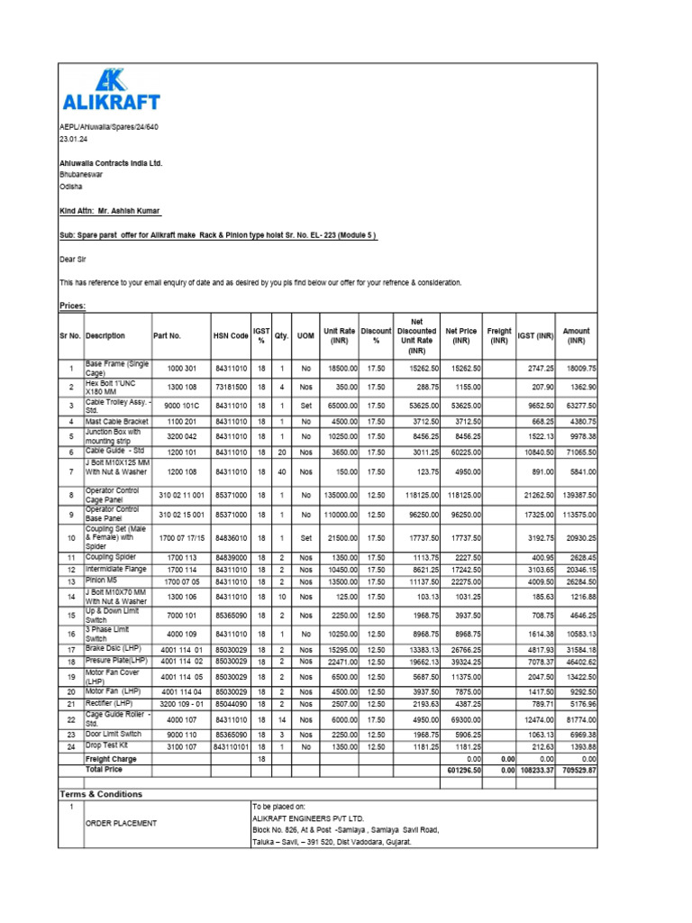 Alikraft AK1000 | PDF | Manufactured Goods