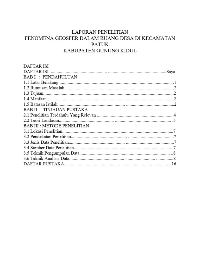 Laporan Penelitian | PDF