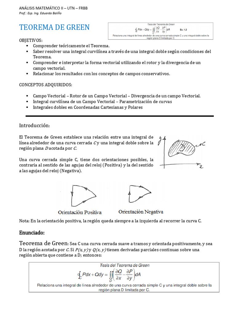 Teorema de Green 2018 | PDF