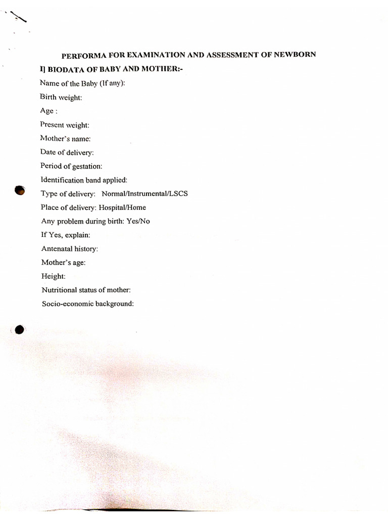 Newborn Assessment | PDF