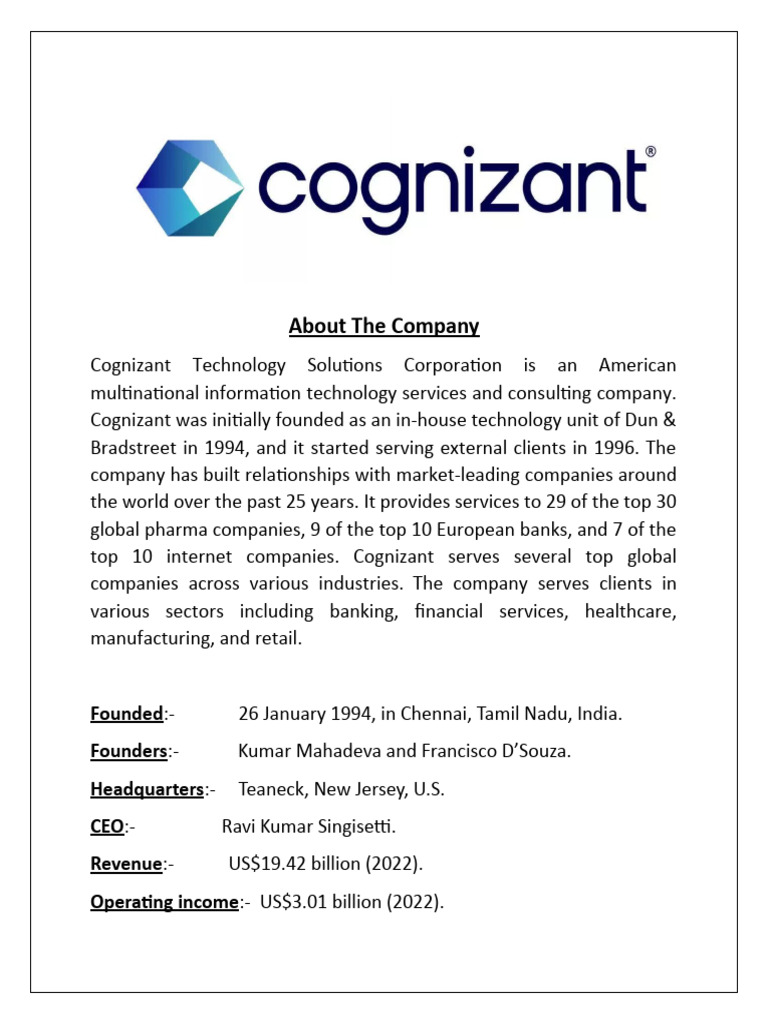 Cognizant 1 | PDF | Computing | Information Technology